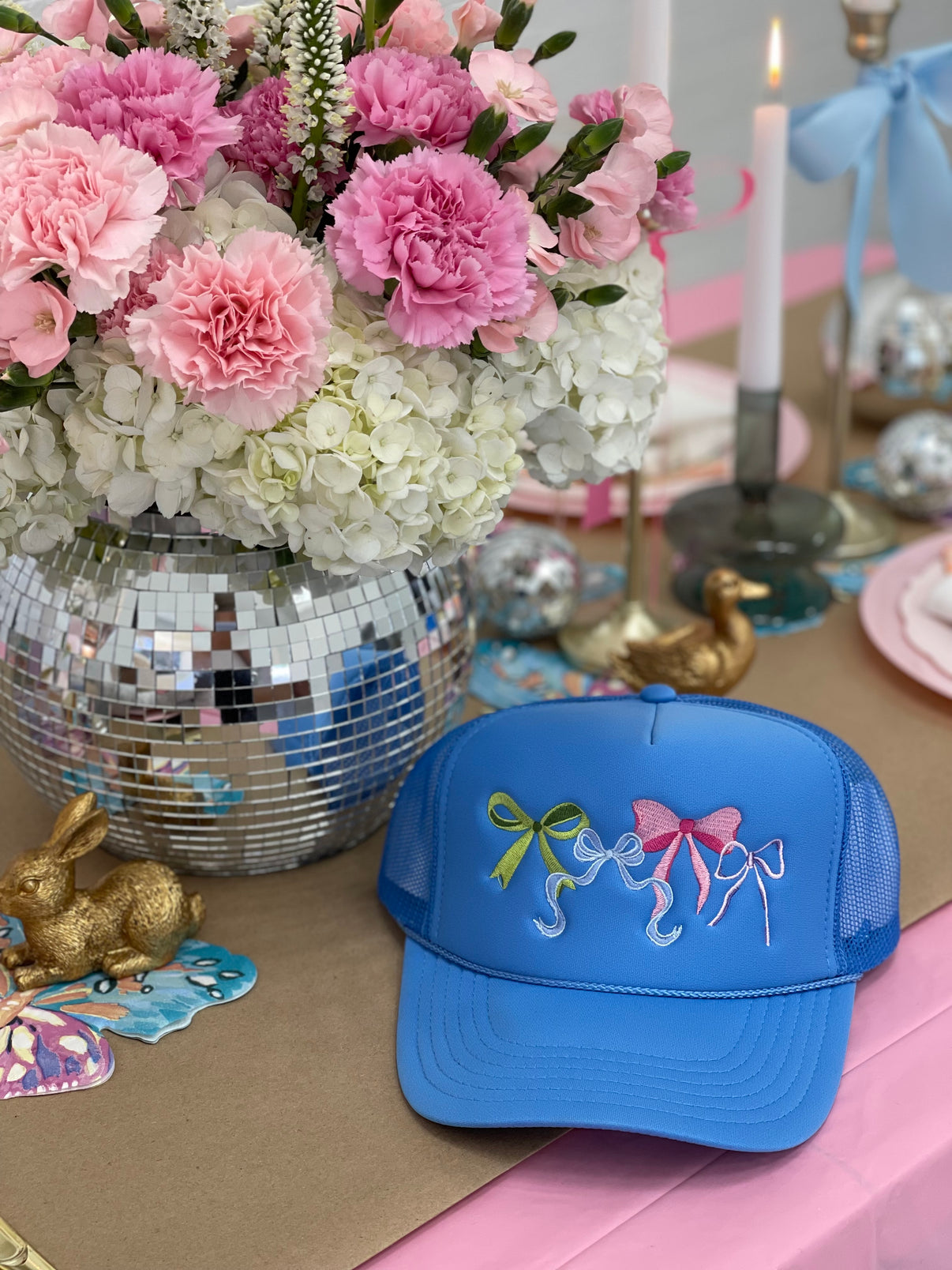 Brittany - Embroidered Bow Hat – Texas Sun Creative