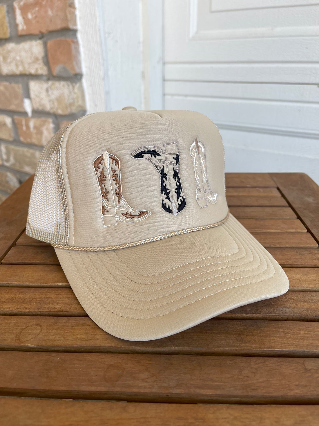 Meaghan - 3 Boot Trucker Hat – Texas Sun Creative